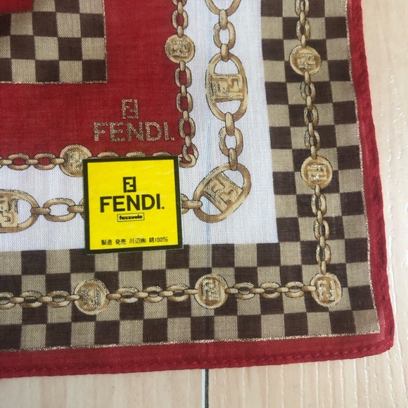 Fendi | Accessories | New Fendi Bandana Handkerchief Scarf Cotton Ff ...